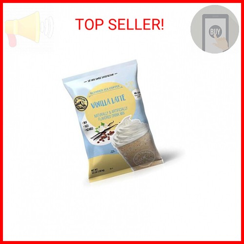 Big Train Blended Ice Coffee Iced Coffee Mix Vanilla Latte 3.5 lb Bulk ...