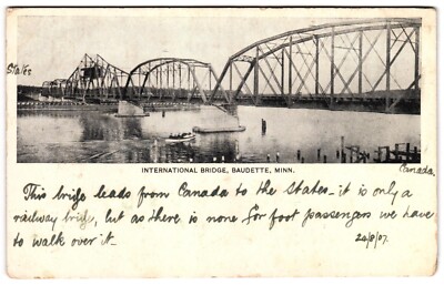 International Railroad Bridge Baudette Minnesota MN Rainy River ...