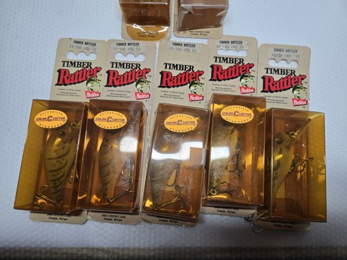 HEDDON TIMBER RATTLER White Cedar Wooden Lures 1980s 80s NOS Rare HTF ...