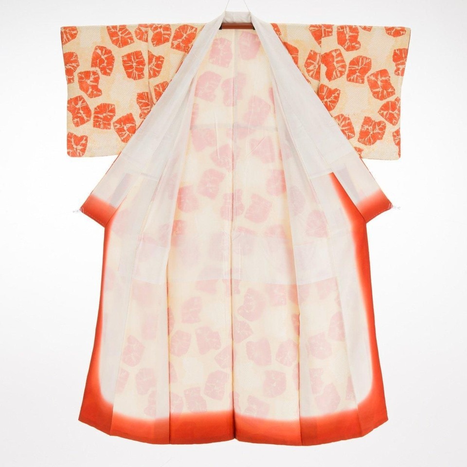 Light yellow background, orange squeeze pattern | eBay UK