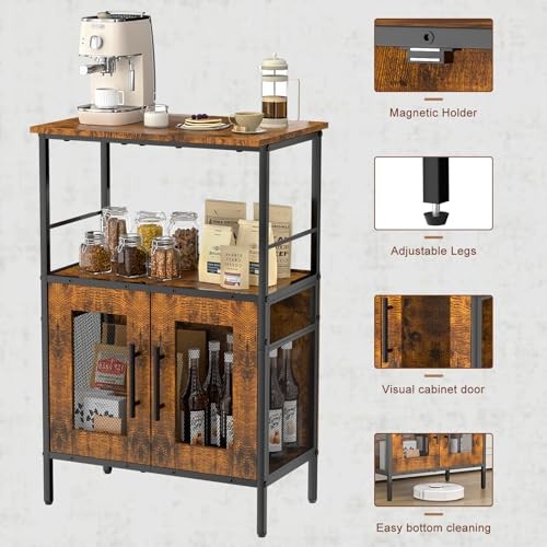 Buffets Coffee Bar Station, 3-Tier Small Coffee Stand Station with ...