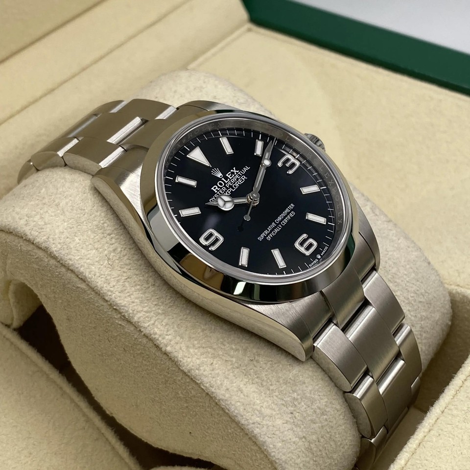 Rolex Explorer 36mm 124270 Steel Black Dial Automatic Watch Unworn 2024 ...