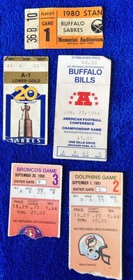 Buffalo Bills & Buffalo Sabres Ticket Stub Lot - 5 Tickets | eBay