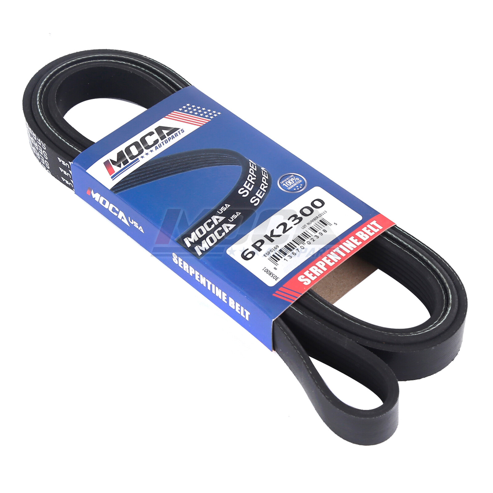 Serpentine Belt for 87-09 Buick Ford GMC Chevrolet Pontiac Saab 6PK2300 ...
