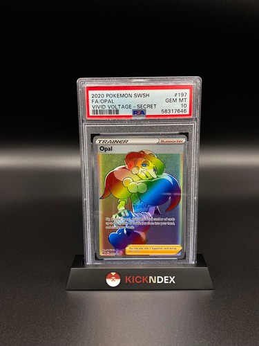 2020 Pokemon Vivid Voltage Opal Full Art 197/185 Secret Rare PSA 10 Gem ...