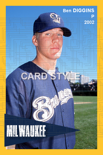 Ben Diggins - 2002 Milwaukee Brewers - choose a size - color print | eBay