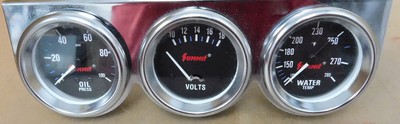 Summit Racing Anolog Gauge Kit, Oil/Water/Volt Gauges, Mechanical ...