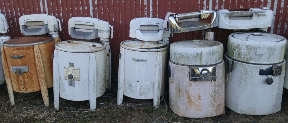 Collection Of 29 Antique Wringer Washing Machines Vintage Ringer Washer ...