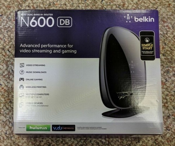 Belkin Play N600 300 Mbps 1-Port 10/100 Wireless N Router (F7D8302) for ...