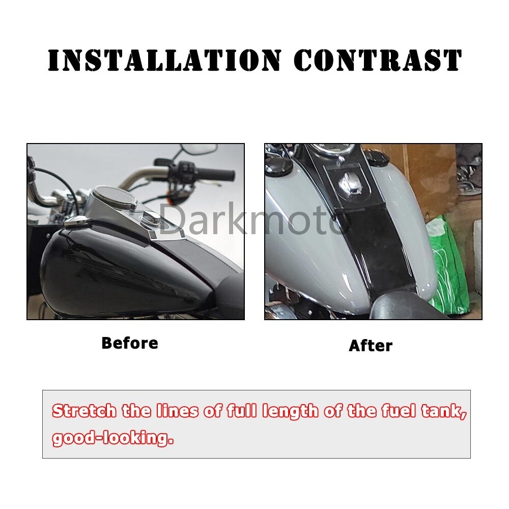 Gloss Black Lower Dash Tank Panel Kits For Harley Davidson Softail Fat ...