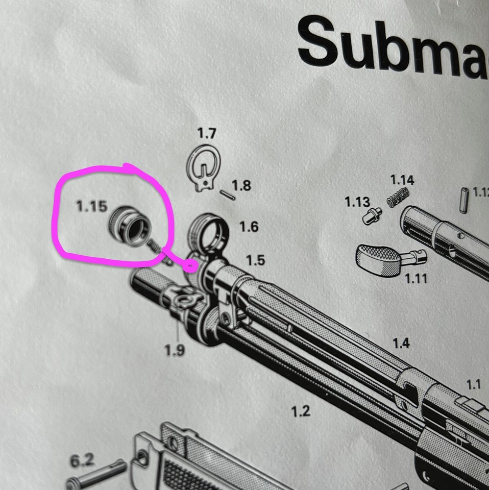 Original HK Heckler Koch, front sight cover, HK54, factory made GERMANY ...