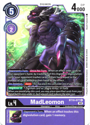 BT10-077 C MadLeomon Digimon BT10-077 Digimon | eBay
