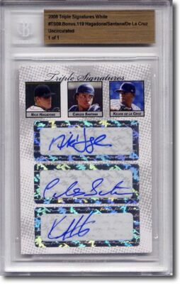 Nick Hagadone * CARLOS SANTANA * Kelvin De La Cruz Autograph Rookie ...