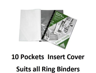 Colby 215A-10 BLACK Display Book A4 Folder Friendly 10 Insert Pockets ...