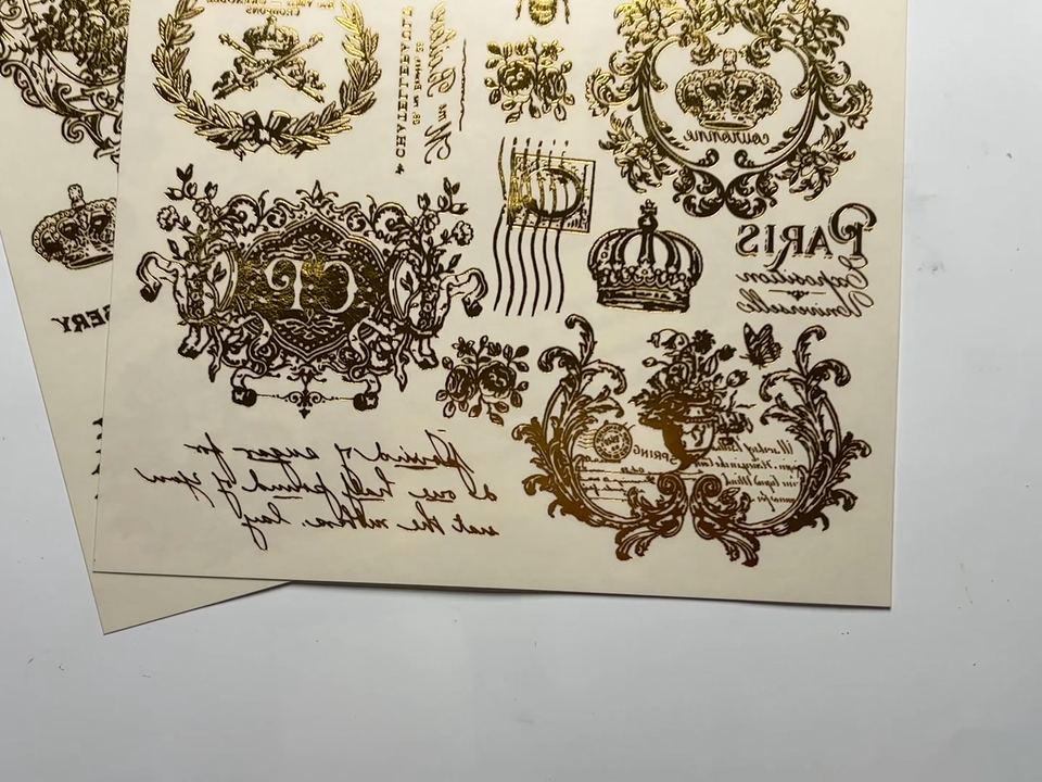 ReDesign with Prima GILDED MEMORIES Water Slide Transfer – Gold Script ...