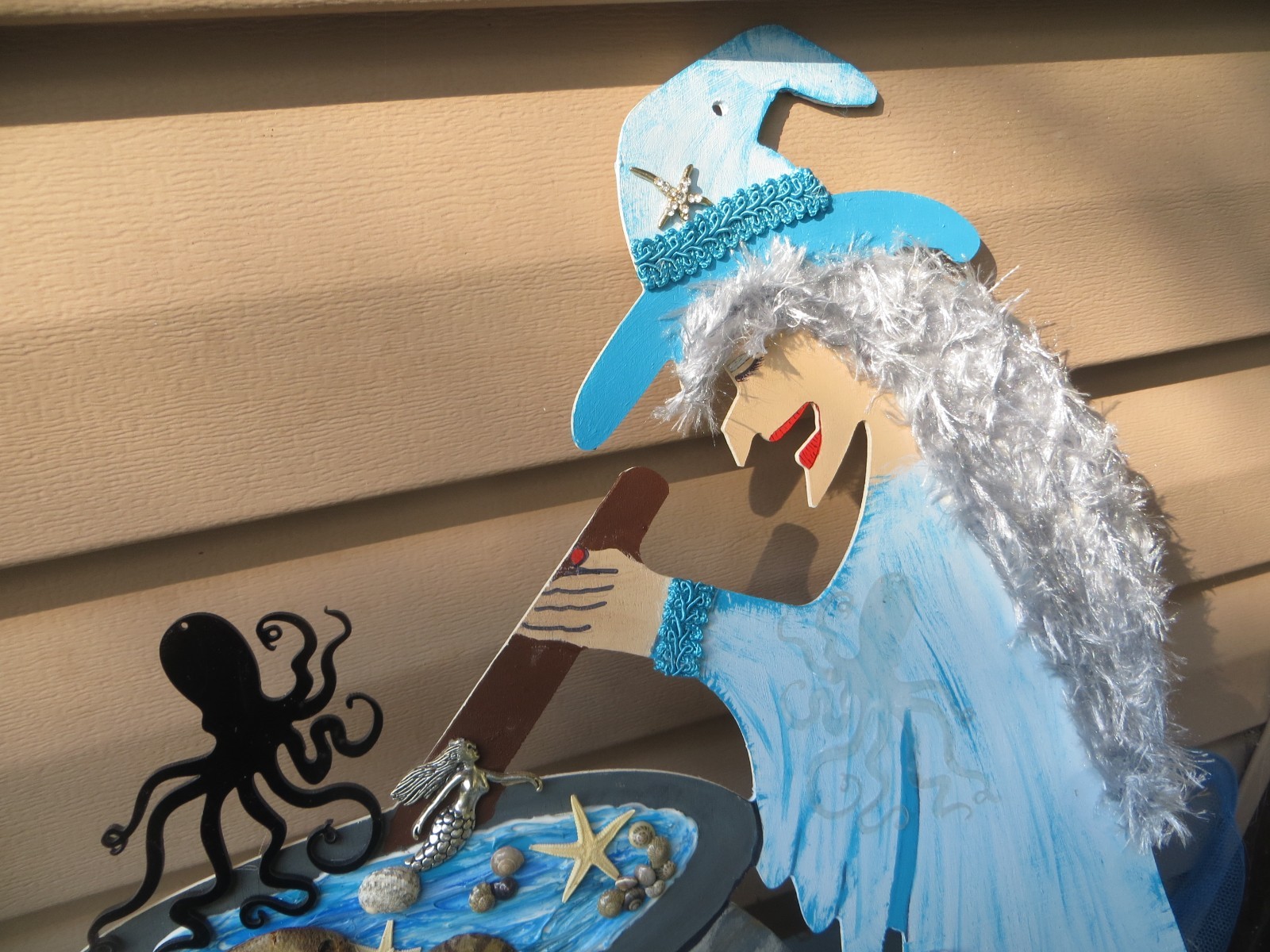Witch Sea Hag Witch fish stew brew_holiday decor_Halloween wall decor ...