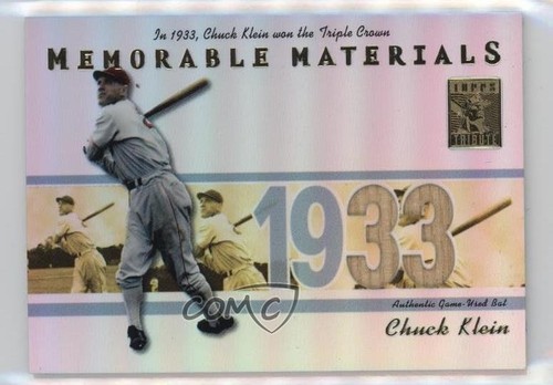 2002 Topps Tribute Memorable Materials Chuck Klein #MEM-CK HOF | eBay