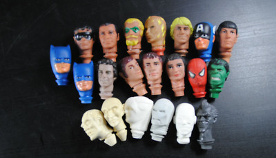 MEGO VINTAGE 8 INCH FIGURE " HEADS " SUPER NICE AND RARE HEADS INCLUDED ...