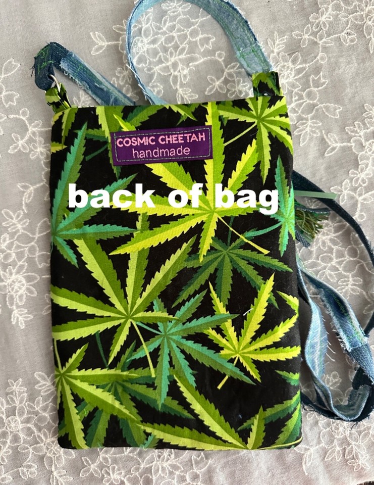 Small CROSSBODY bag purse,marijuana, POT weed,handbag,cell phone ...