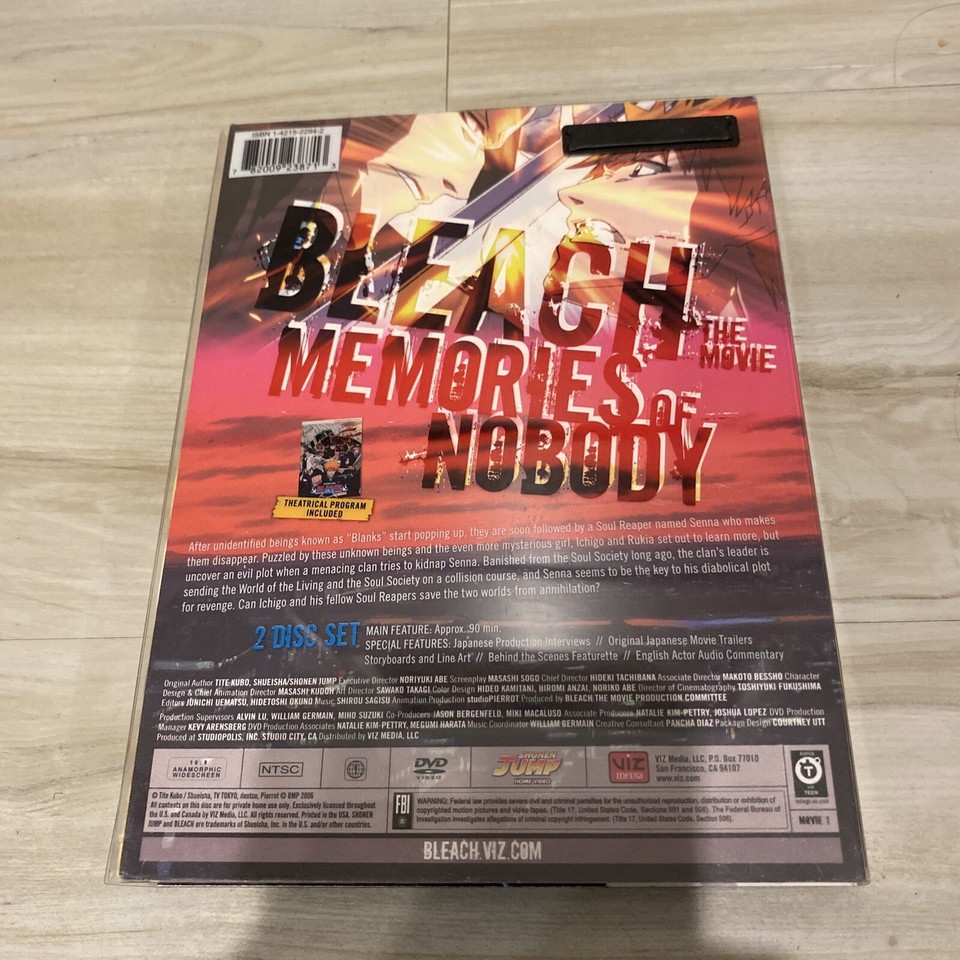 Bleach Movie 1: Memories of Nobody (DVD, 2008, 2-Disc Set) Near Mint ...