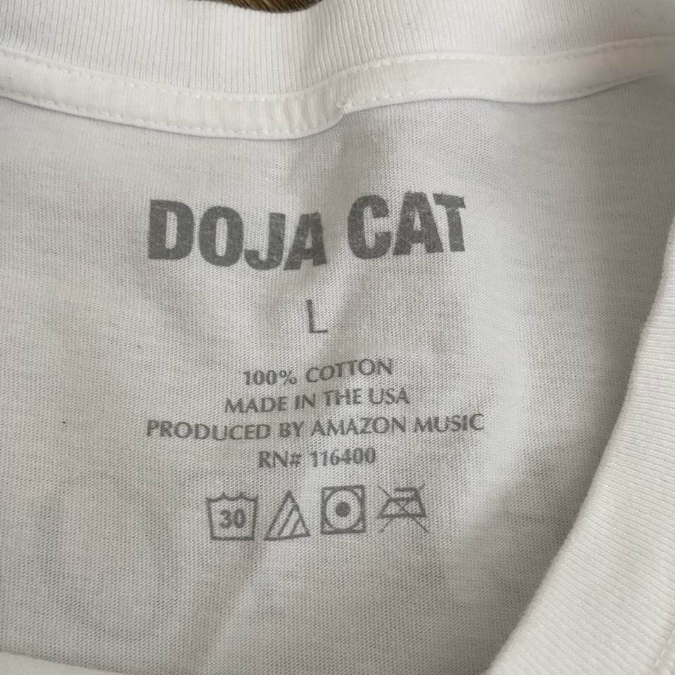 Doja Cat The Scarlet "Doja Cat Loves Her Fans" Tour Merch White T-Shirt ...