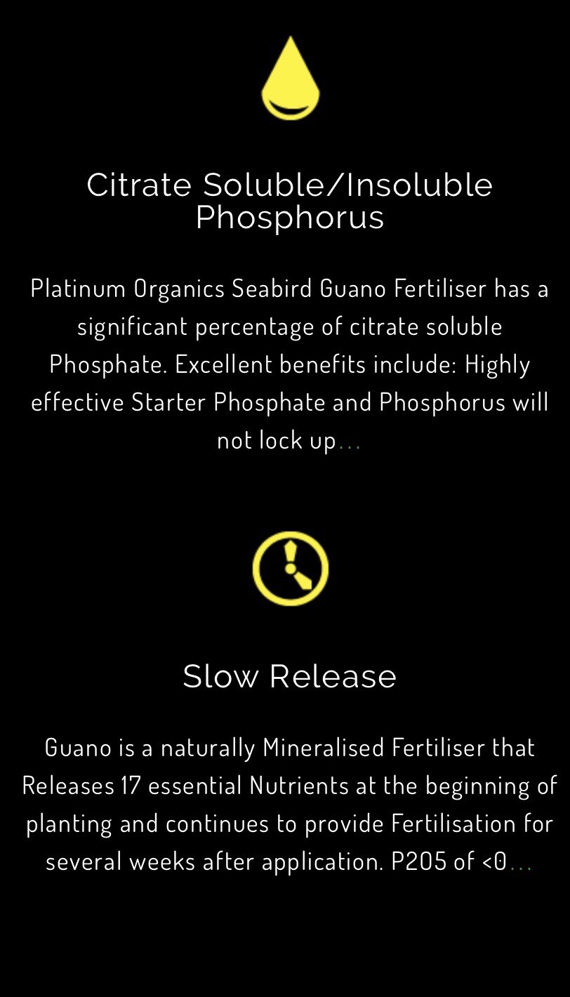 2KG Seabird Guano Fertilizer - High Phosphorus PLATINUM ORGANICS ...
