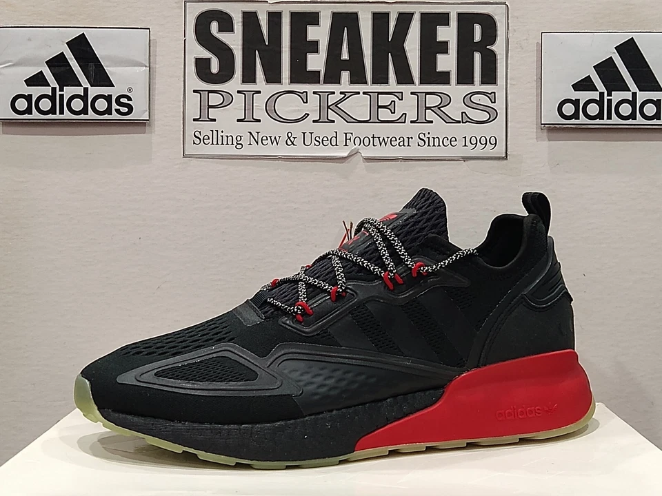 Adidas ZX 2K Boost Black Scarlet | eBay