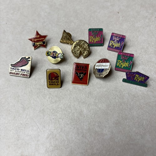 Taco Bell Service Award Hat Pins Lapel Pin Advertising Employee Lot Of ...