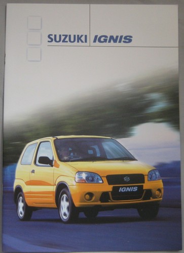 2001 Suzuki Ignis Brochure publication number 4396 | eBay UK
