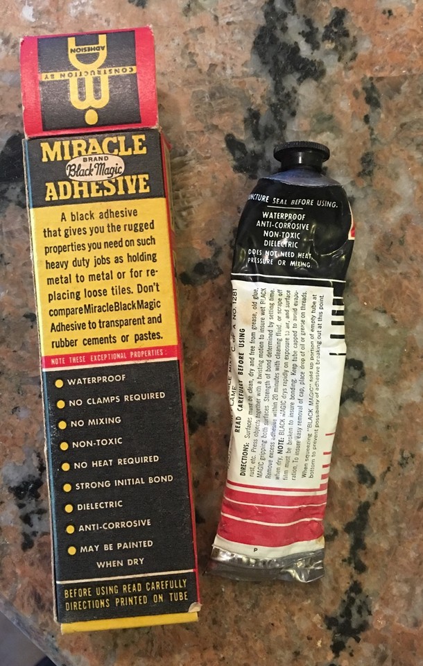 1950S Miracle Brand Black Magic Adhesive 5.5 Inch Advertising | eBay