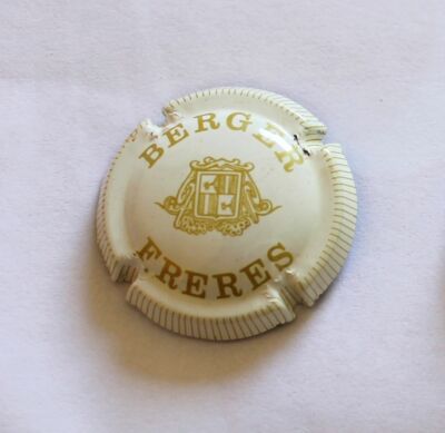 RARE CAPSULE MOUSSEUX - PLAQUE MUSELET CRÉMANT - BERGER FRERES BLANC ...