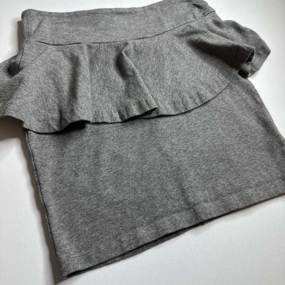 Vintage Material Girl Juniors XS Gray Ruffle Mini Skirt Soft Girl A ...