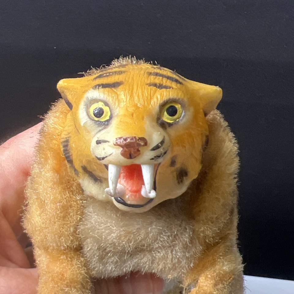 Vintage 1950’s MARX Wind Up Mechanical Tiger Toy Working 8.5” Retro ...