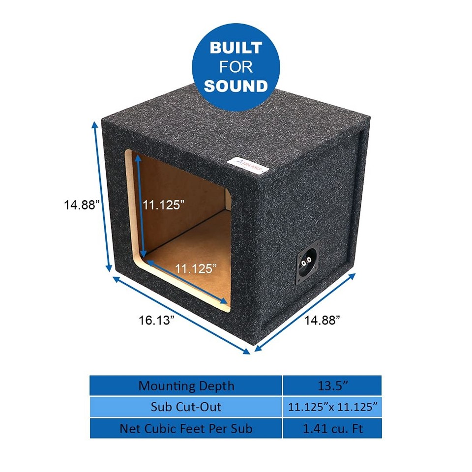 Bbox Single Vented 12 Inch Subwoofer Enclosure Engineered for Kicker ...