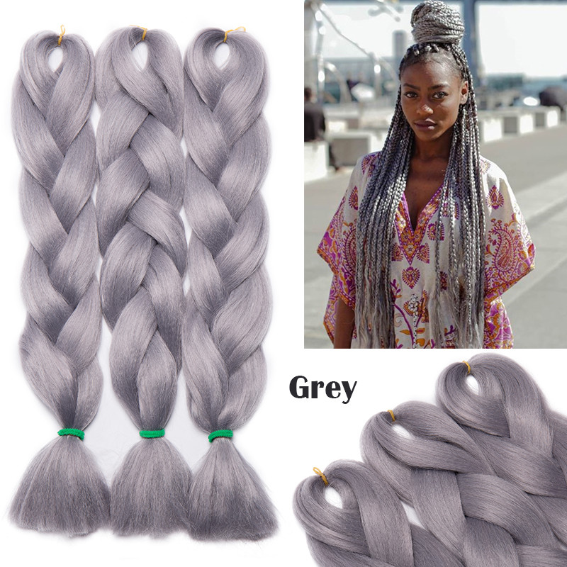 Long Braiding Jumbo Hair Expression Handmade Box Braids as human Mutil ...