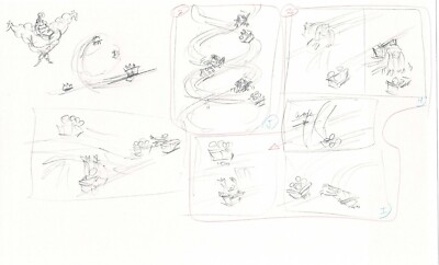 Quack Pack Disney Production Animation Drawing from Animators Estate ...