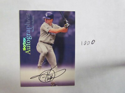 1999 Sky box Todd Helton Autographed Signed Baseball Card | eBay
