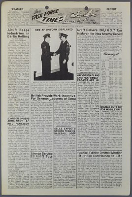 1949 COMBINED AIRLIFT TASK FORCE TIMES Military Newspaper VOL II NO 167 ...