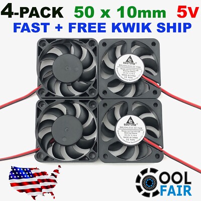 5V 50mm Cooling Computer Fan 5010 50x50x10mm DC 3D Printer 2-Pin US ...