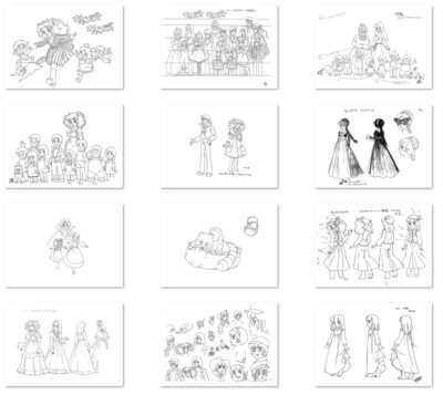 A27 - CANDY CANDY model sheets character guide settei 48 BW mds | eBay