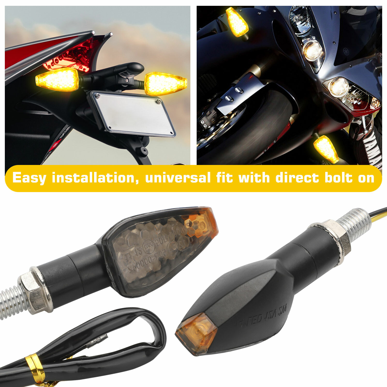 4pcs Smoke Turn Signal LED Indicator Blinker Bulb Light For Dual Sport ...