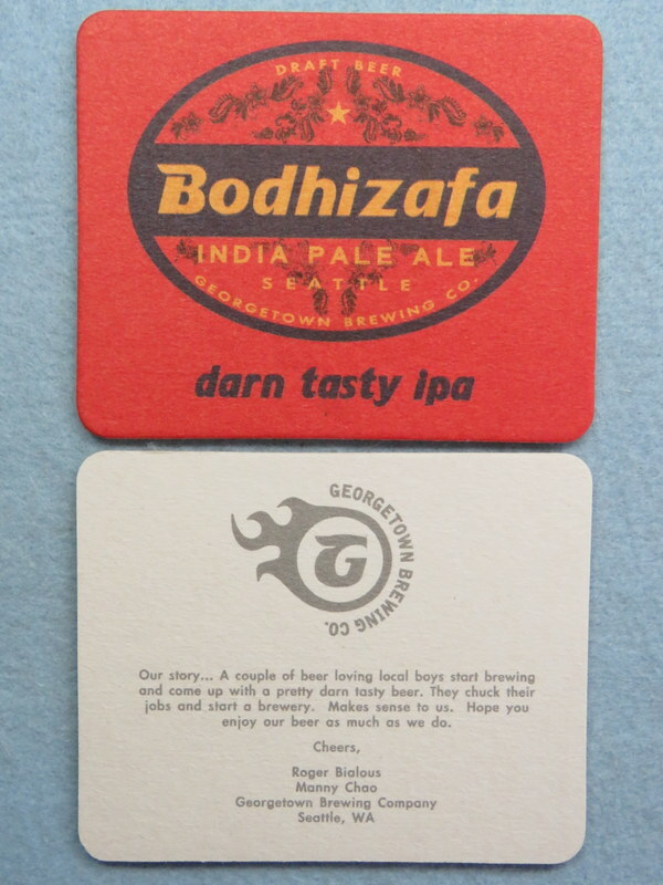Beer Brewery Coaster ~ GEORGETOWN Brewing Co Bodhizafa IPA ~ Seattle ...