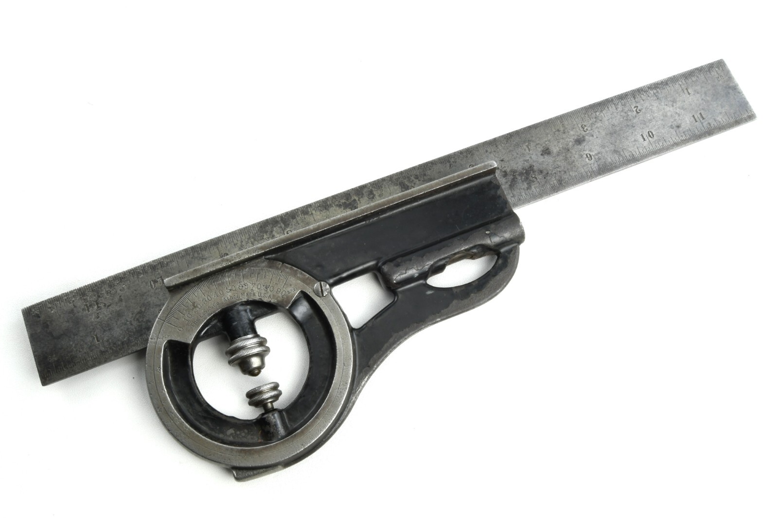 Vintage L. S. Starrett Inclinometer 1883 Patent with Correct Offset ...