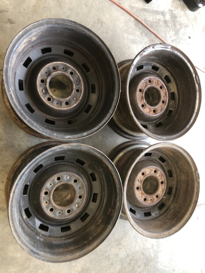 15x8 Chevy 4wd Truck Rally OEM Rims Steel Wheels 4x4 6 lug C10 K5 ...
