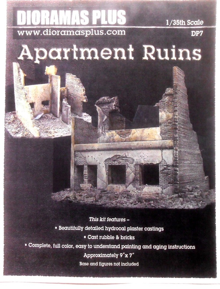 Dioramas Plus 2 Kit Set Building Ruins Iraqi Middle East 1/35 Diorama ...