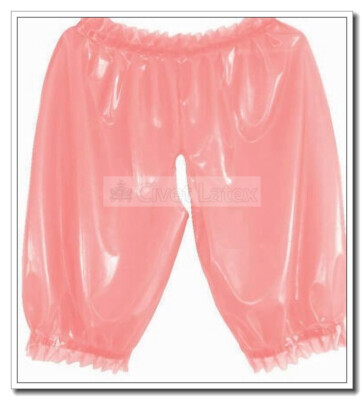 Latex Catsuit Women Shorts Bloomers Short Pants Pink Color Customize 0 ...