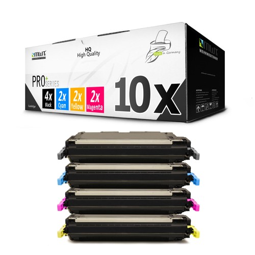 10x Toner for HP Color LaserJet 4730 XM X XS Mf Q6460A-63A 644A CMYK ...