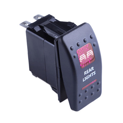 12V 20A Bar Carling Rocker Toggle Switch 5P Red LED Rear Lighted Car ...