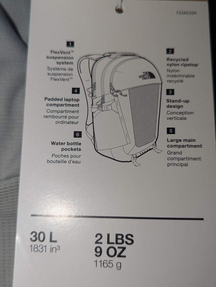 The North Face Recon Backpack, Tin Grey/Asphalt Grey/TNF Black "NEW W ...