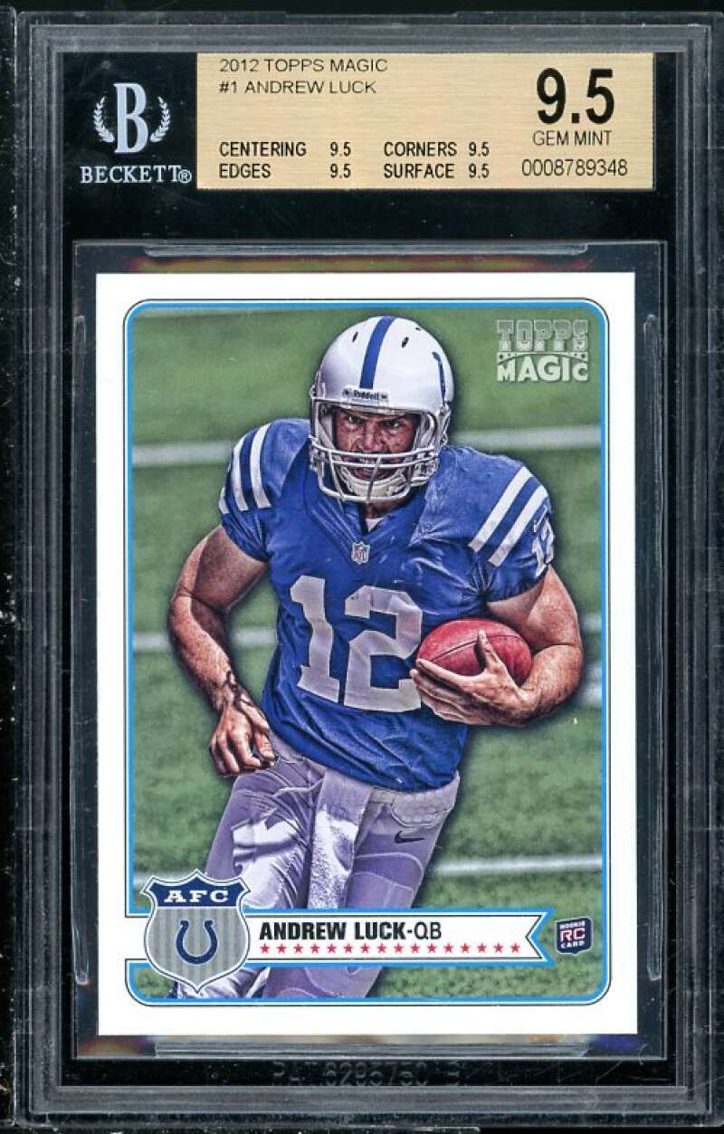 Andrew Luck Rookie Card 2012 Topps Magic #1 BGS 9.5 (Read Description ...
